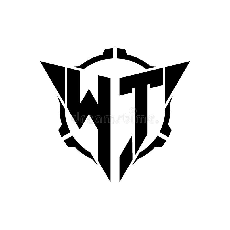 Gaming Logo Triangle with Scope Tactical Style Stock Vector ...