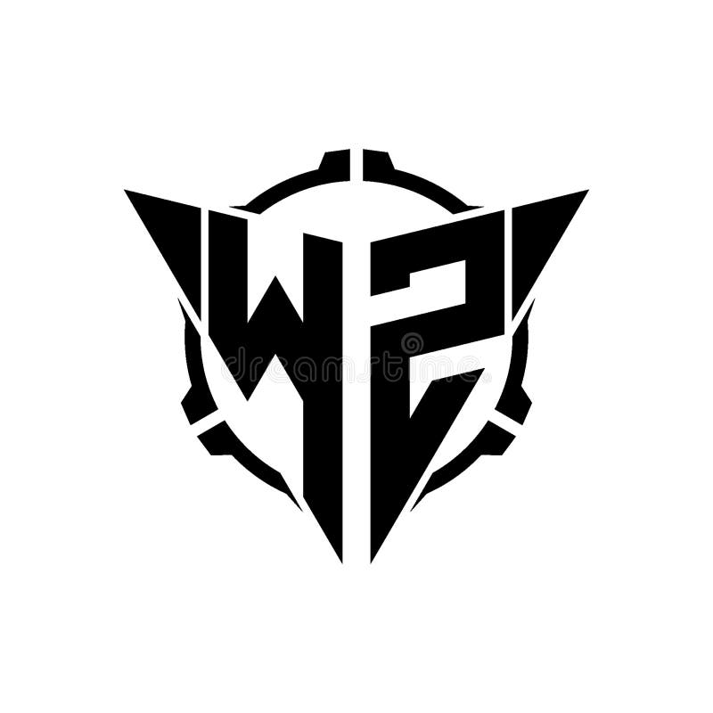 Gaming Logo Triangle with Scope Tactical Style Stock Vector ...