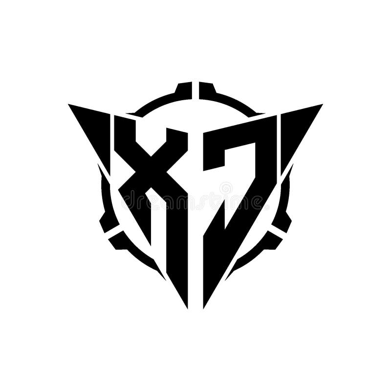 Gaming Logo Triangle with Scope Tactical Style Stock Vector ...