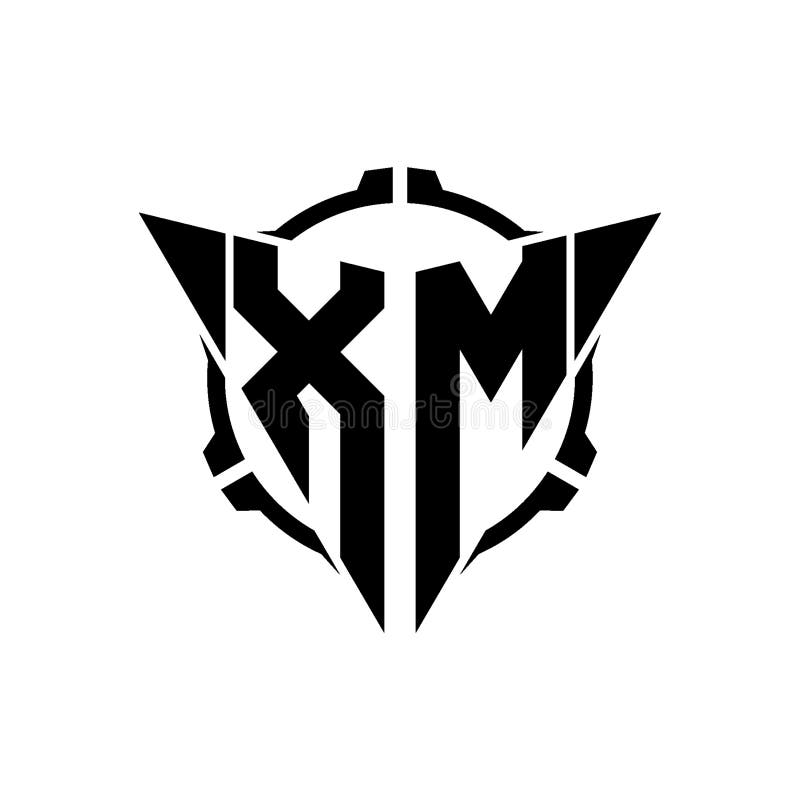 Gaming Logo Triangle with Scope Tactical Style Stock Vector ...