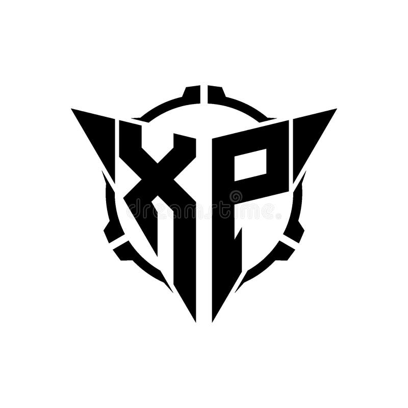 Gaming Logo Triangle with Scope Tactical Style Stock Vector ...