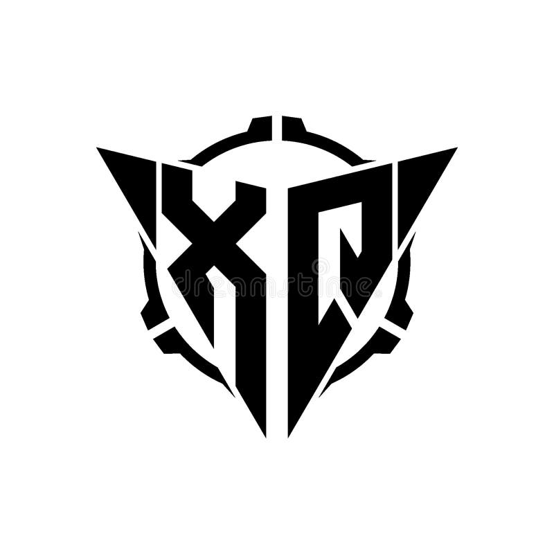 Gaming Logo Triangle with Scope Tactical Style Stock Vector ...