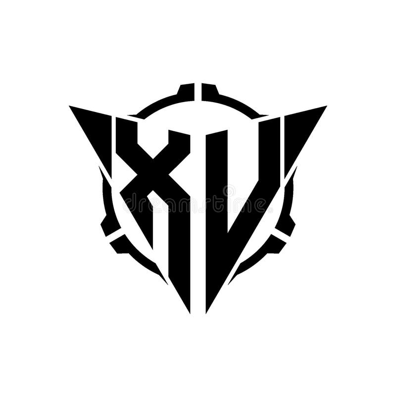 Gaming Logo Triangle with Scope Tactical Style Stock Vector ...