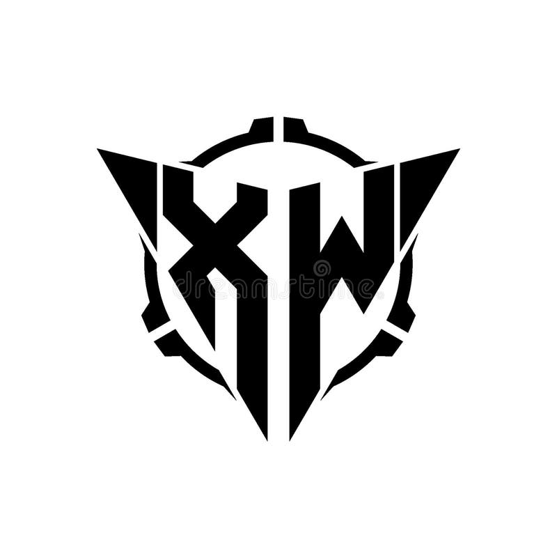 Gaming Logo Triangle with Scope Tactical Style Stock Vector ...