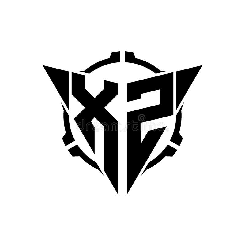 Gaming Logo Triangle with Scope Tactical Style Stock Vector ...