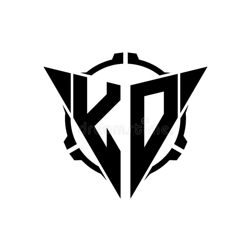 Gaming Logo Triangle with Scope Tactical Style Stock Vector ...