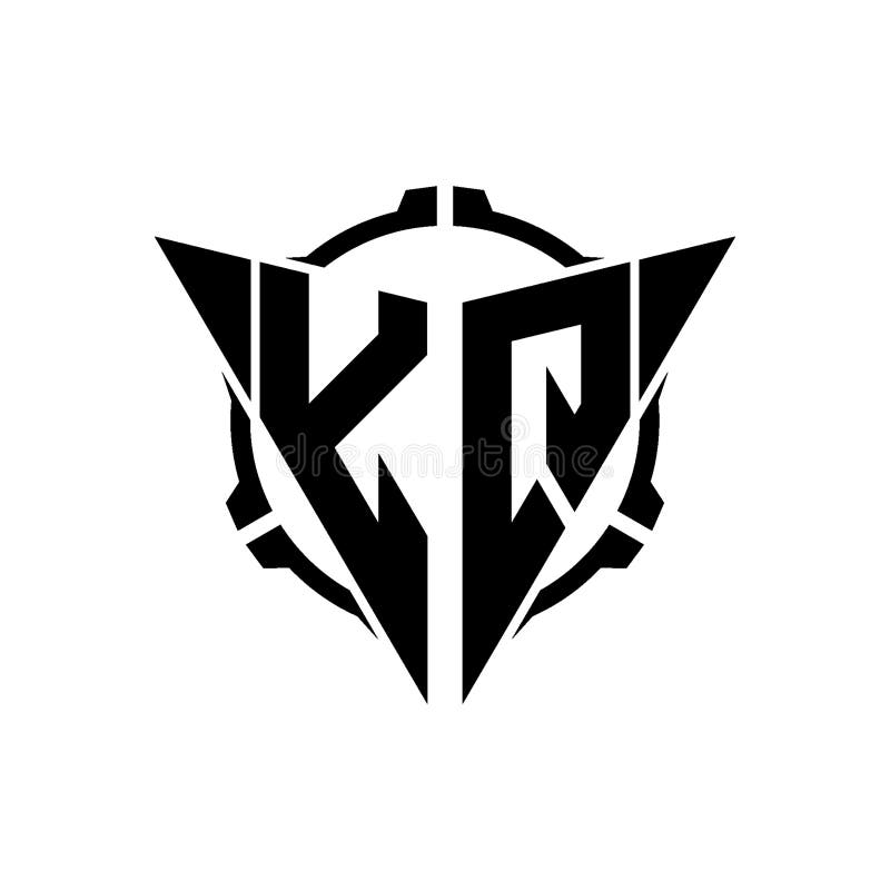 Gaming Logo Triangle with Scope Tactical Style Stock Vector ...