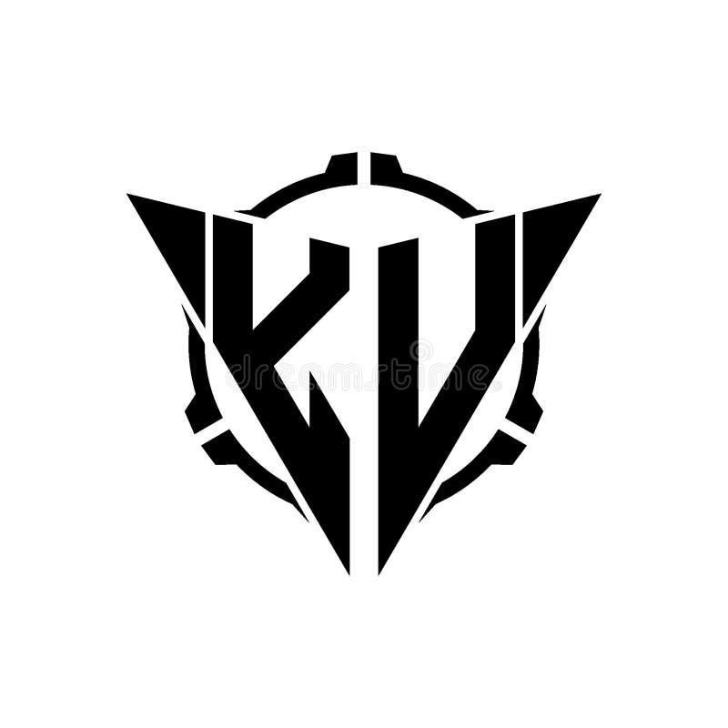 Gaming Logo Triangle with Scope Tactical Style Stock Vector ...