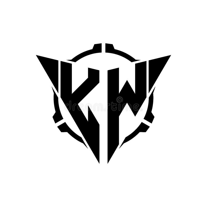 Gaming Logo Triangle with Scope Tactical Style Stock Vector ...