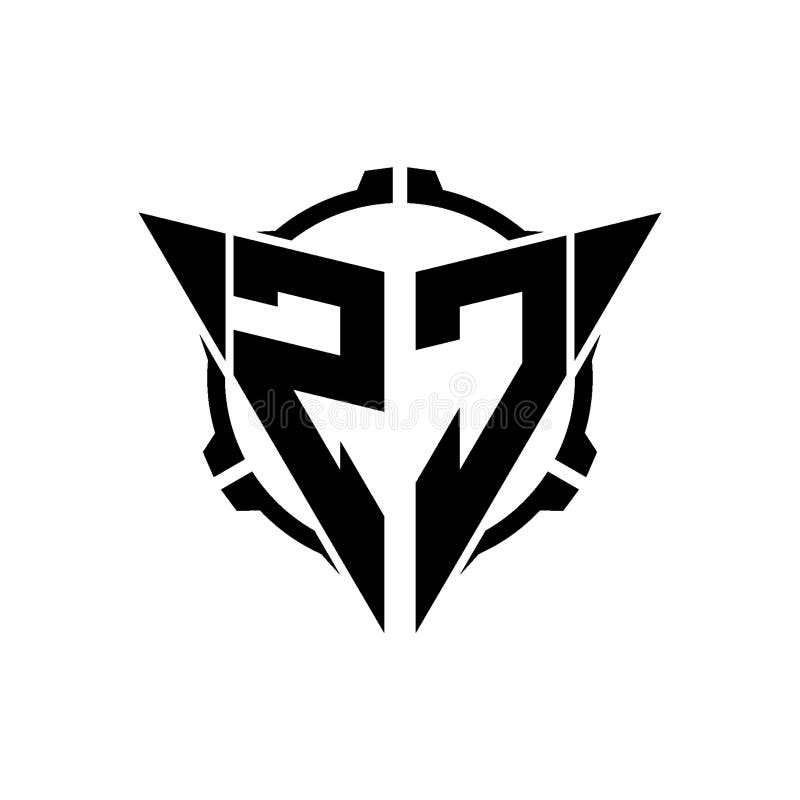 Gaming Logo Triangle with Scope Tactical Style Stock Vector ...