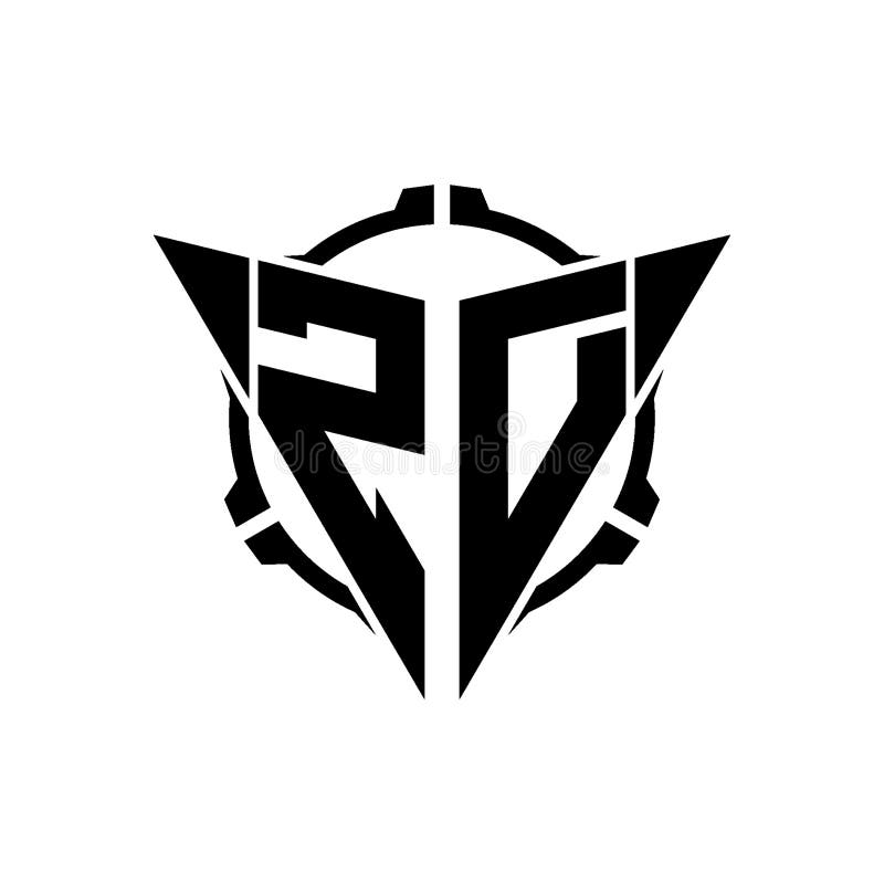 Gaming Logo Triangle with Scope Tactical Style Stock Illustration ...