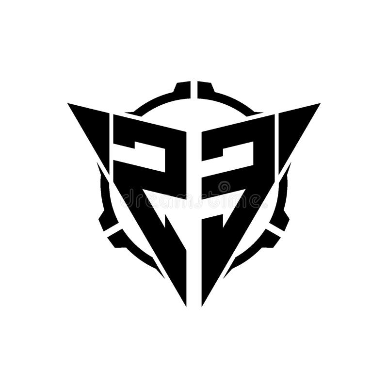 Gaming Logo Triangle with Scope Tactical Style Stock Illustration ...