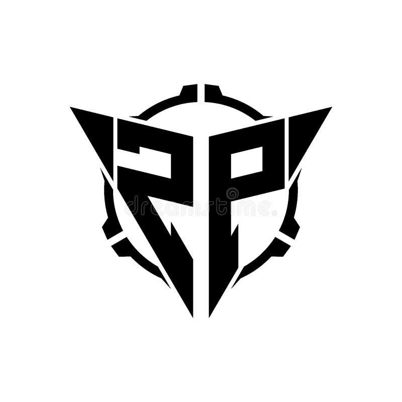 Gaming Logo Triangle with Scope Tactical Style Stock Illustration ...