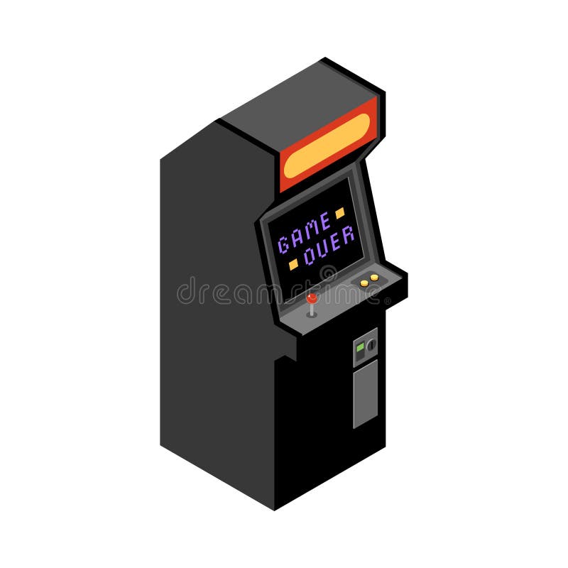 Gaming Machine Isometric Composition Stock Vector - Illustration of ...