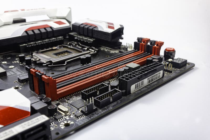 Gaming Motherboard on White Background Editorial Image - Image of gamer ...