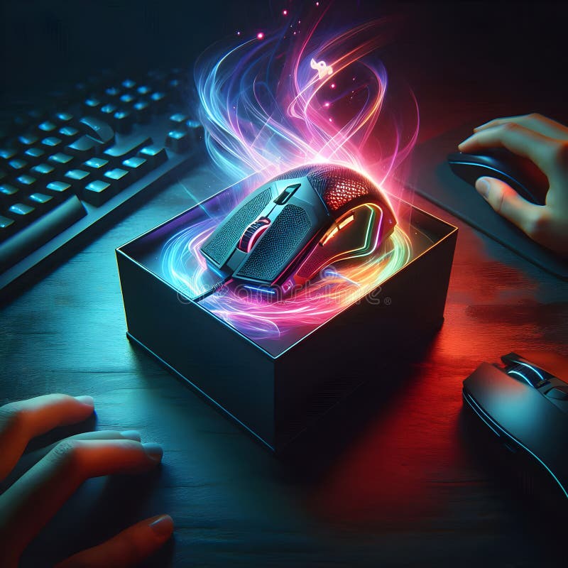 Gaming Mouse Box, Ai-generated Image Stock Illustration - Illustration ...