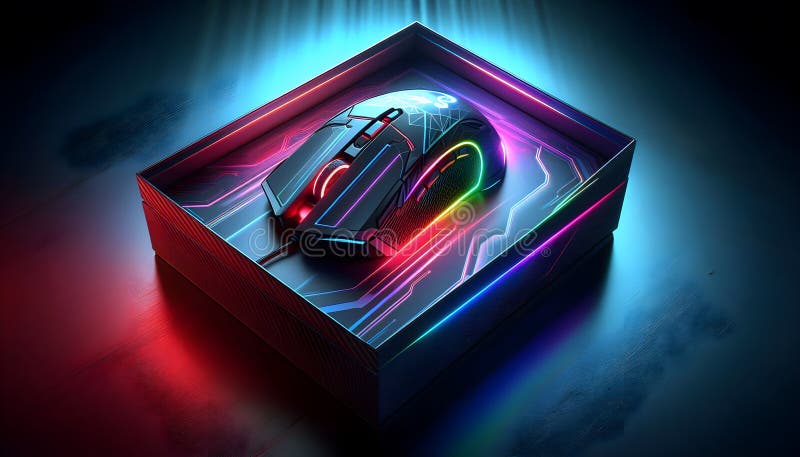 Gaming Mouse Box, Ai-generated Image Stock Illustration - Illustration ...