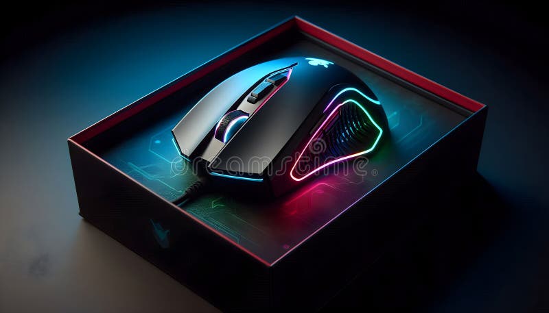 Gaming Mouse Box, Ai-generated Image Stock Illustration - Illustration ...
