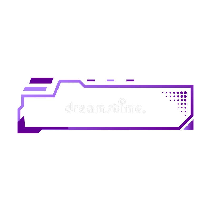 Gaming Overlay Border Frame Panel Graphic Stock Vector - Illustration ...