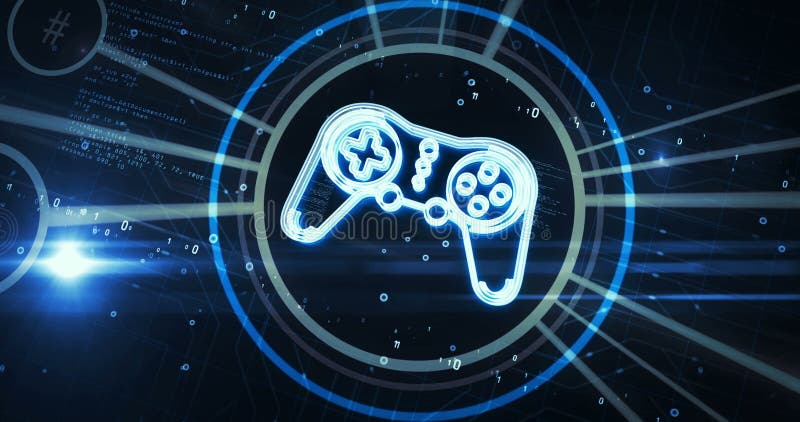 Gaming Pad and Joystick Symbol 3d Digital Concept Stock Video - Video ...