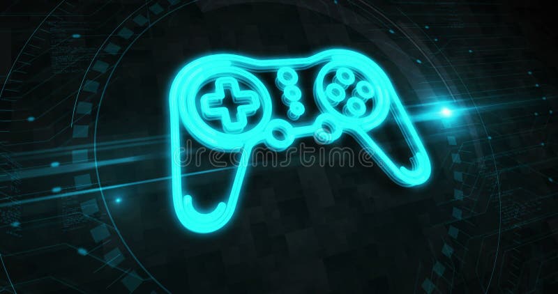 Gaming Pad and Joystick Symbol 3d Digital Concept Loop Stock Video ...