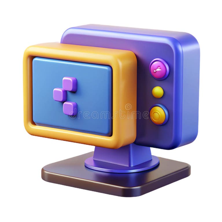 Gaming PC 3D Icon stock illustration. Illustration of computer - 359291981