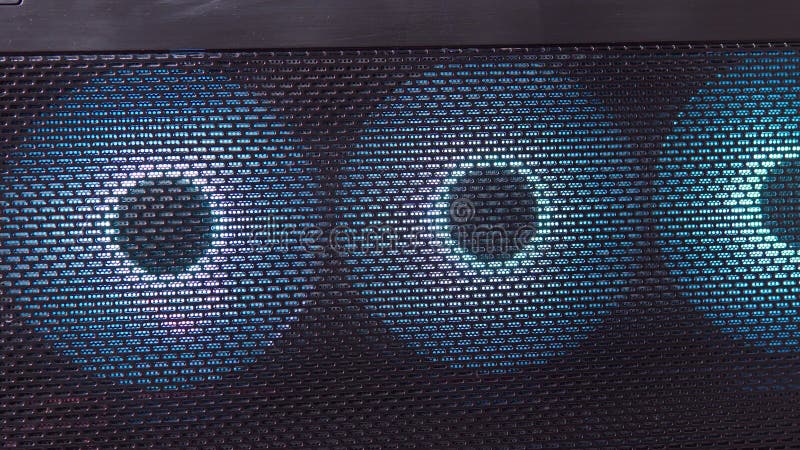 Fan Inside the Computer, Covered with a Mesh. Beautiful Lighting ...