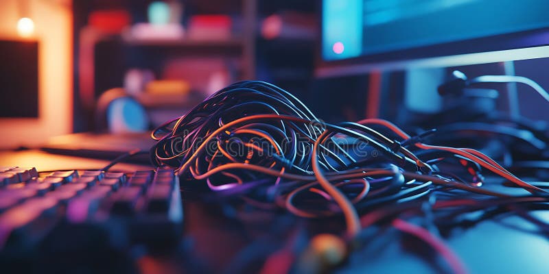 Gaming PC Setup RGB Cables Computer Hardware Tech Background Image ...