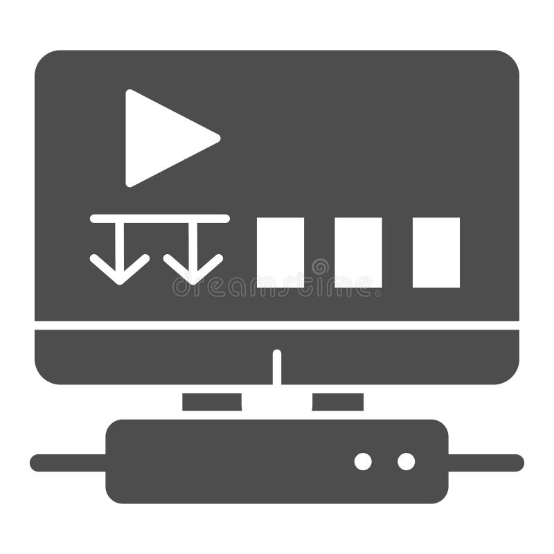 Gaming Platform Solid Icon. Gaming Account on Screen Vector ...