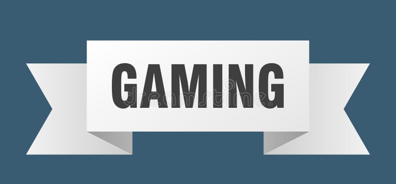Gaming Ribbon. Gaming Isolated Band Sign Stock Vector - Illustration of ...