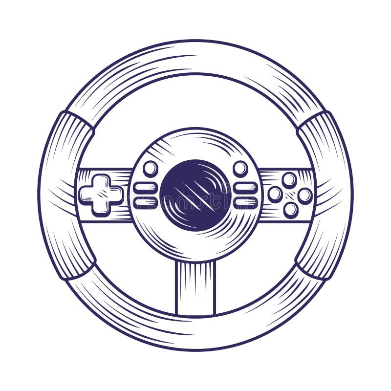 Gaming steering wheel stock vector. Illustration of isolated - 273903013