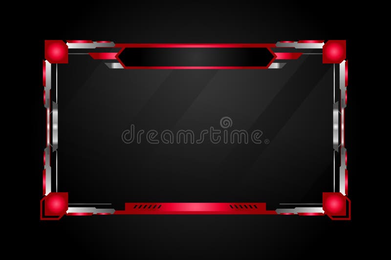 Ice Twitch Overlay Set Design Concept Vector Stock Illustration ...