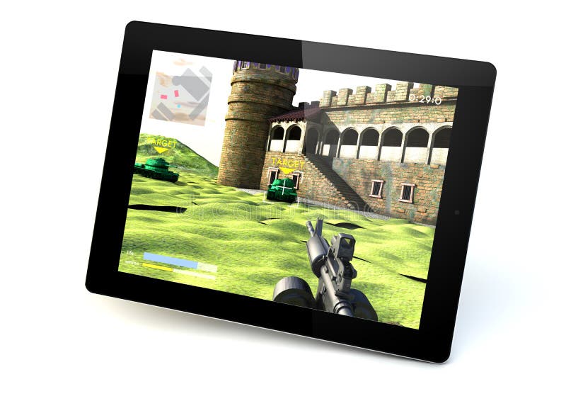 Gaming tablet stock illustration. Illustration of media - 51791980