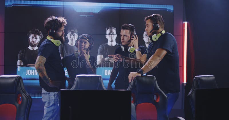Gaming Team Discussing Strategy Stock Image - Image of esport, planning ...