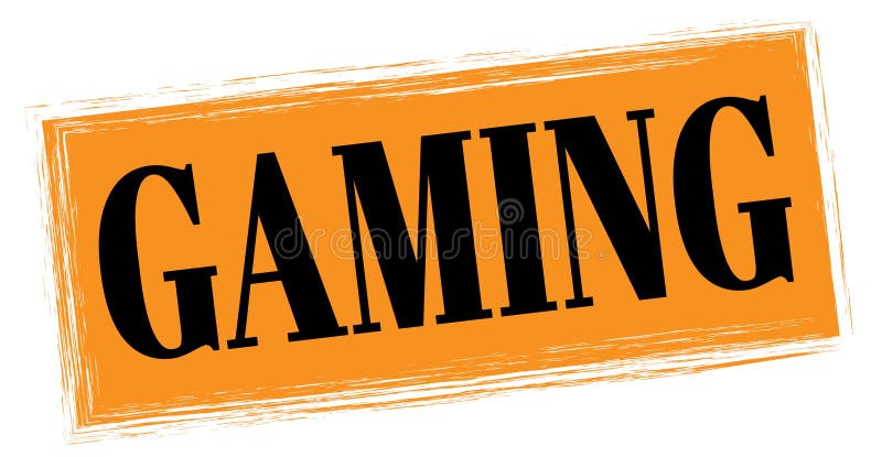 GAMING Text Written on Orange-black Stamp Sign Stock Illustration ...