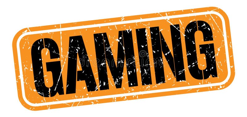 GAMING Text Written on Orange-black Stamp Sign Stock Illustration ...