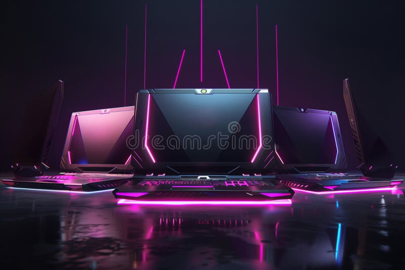 Gaming Three Laptops for High Performance Purposes. by Generative Ai ...
