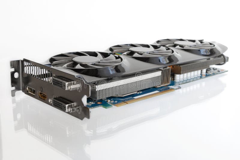 Gaming Video Card Pc Graphics Controller Three Cooling Fans Stock ...