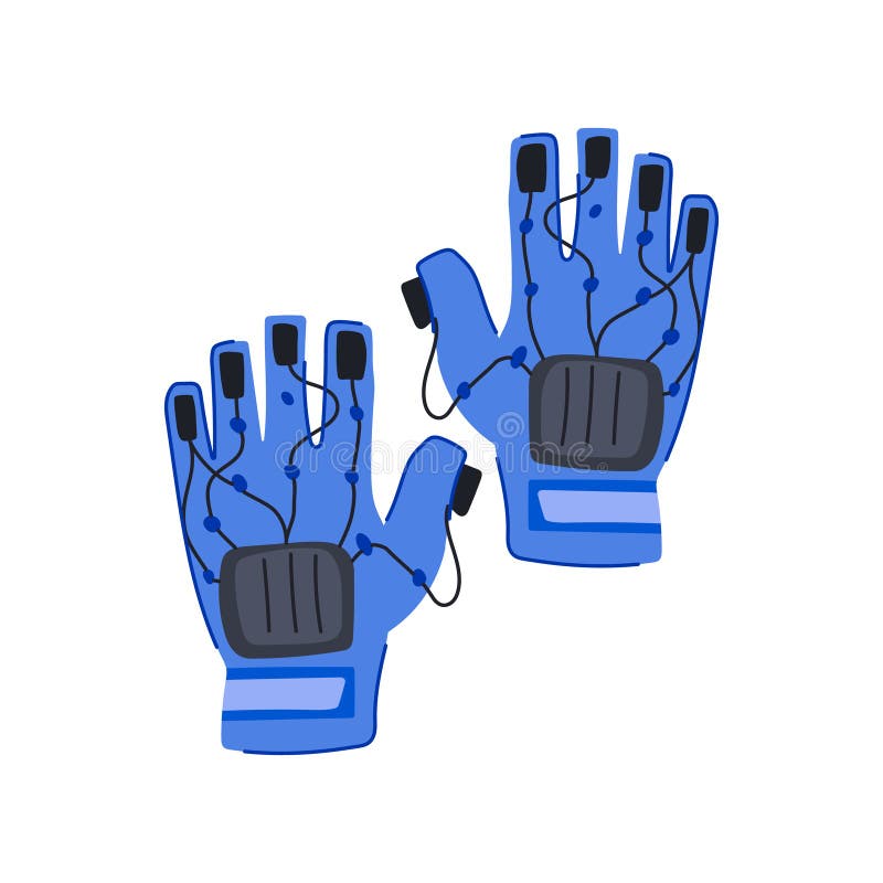 Gaming Vr Glove Cartoon Vector Illustration Stock Illustration ...