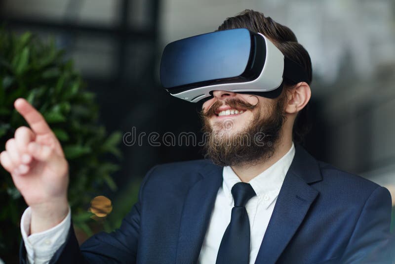 Gaming in vr stock image. Image of visualize, contemporary - 99263291