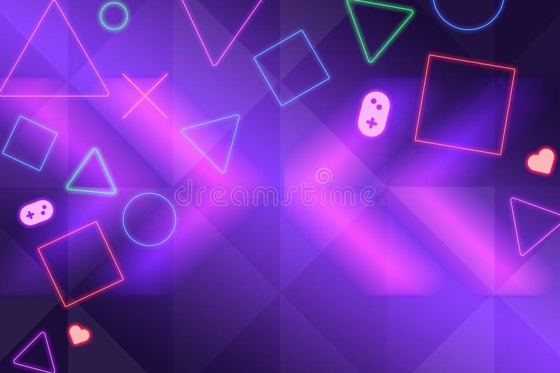 Gaming Wallpaper with Empty Space for Text. Stock Illustration ...