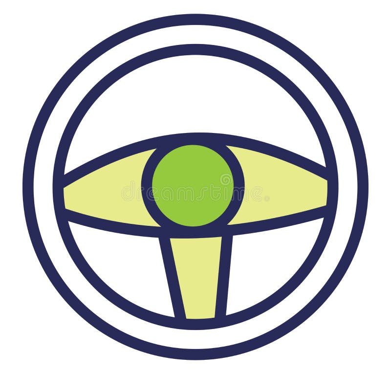 Gaming wheel, icon stock vector. Illustration of turning - 258928896