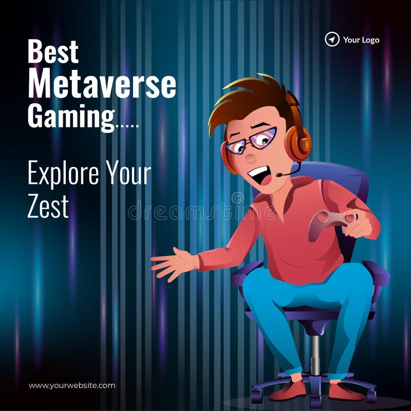 Banner Design of Best Metaverse Gaming Stock Vector - Illustration of ...