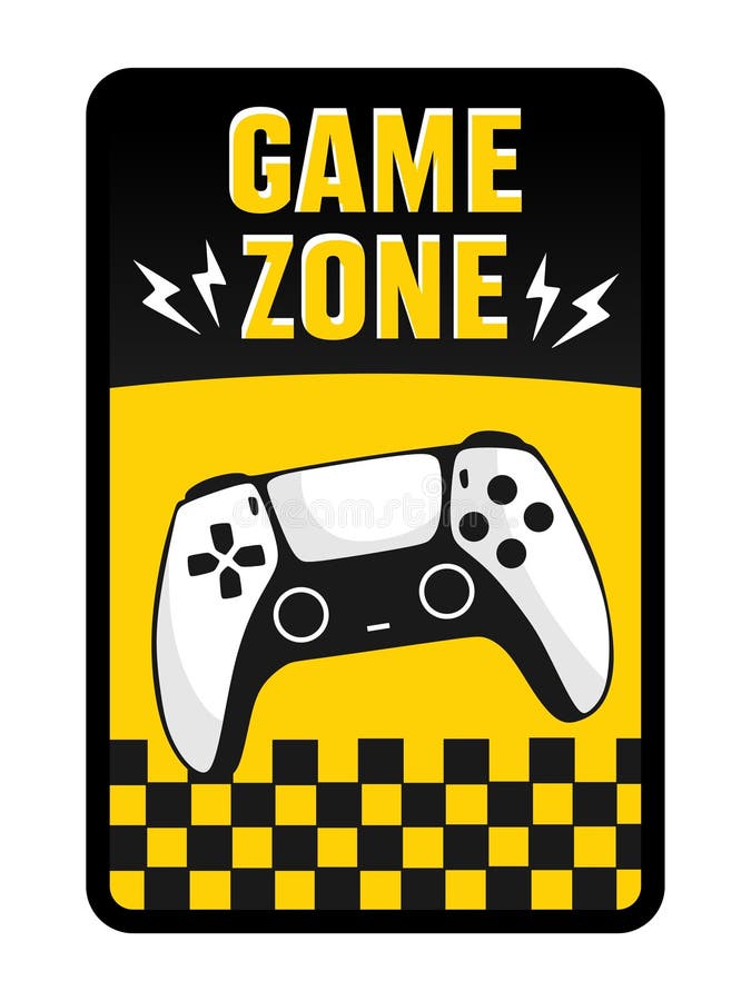 Gaming Zone with a Game Console Stock Illustration - Illustration of ...