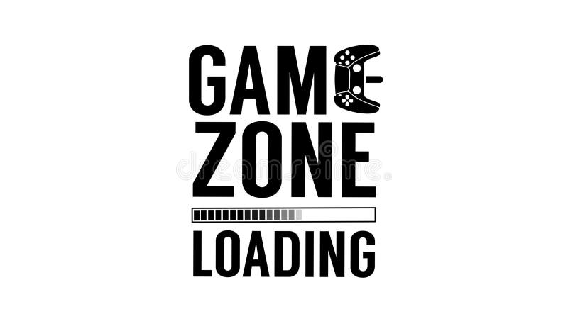 Gaming Zone Loading with Game Console Silhouette Stock Video - Video of ...