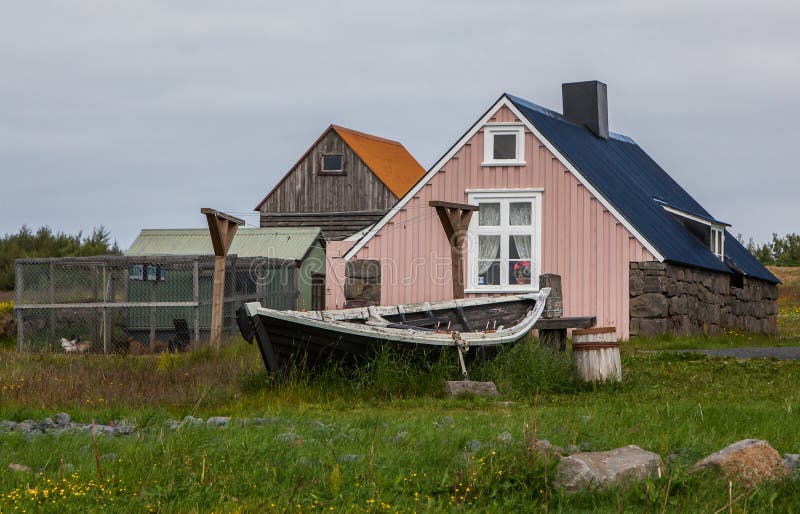 Gamla hus i Island arkivfoto. Bild av historiskt, sceniskt - 36760228