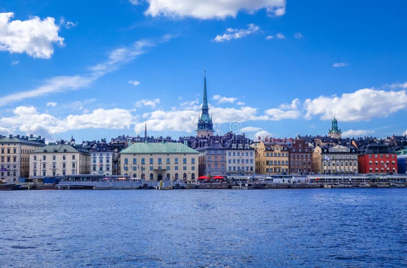 Gamla Stan Landscape in Stockholm, Sweden Stock Photo - Image of ...
