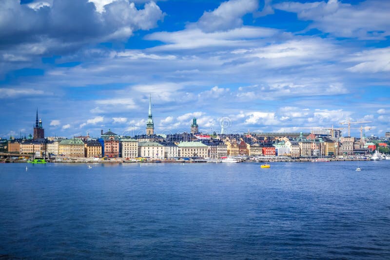 Gamla Stan Landscape in Stockholm, Sweden Stock Image - Image of ...