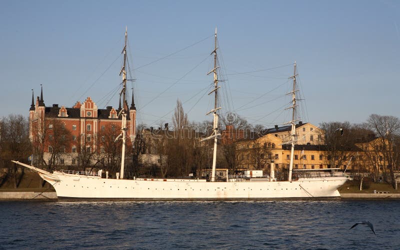 Gamla Stan Stockholm Ship stock image. Image of protestant - 1464305