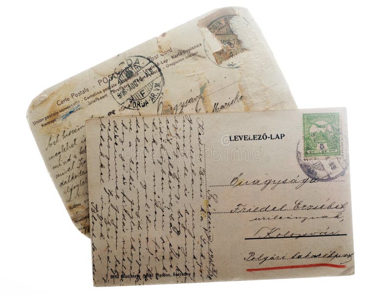 Gamla Brev Och Antika Franska Vykort Redaktionell Bild - Bild av post ...